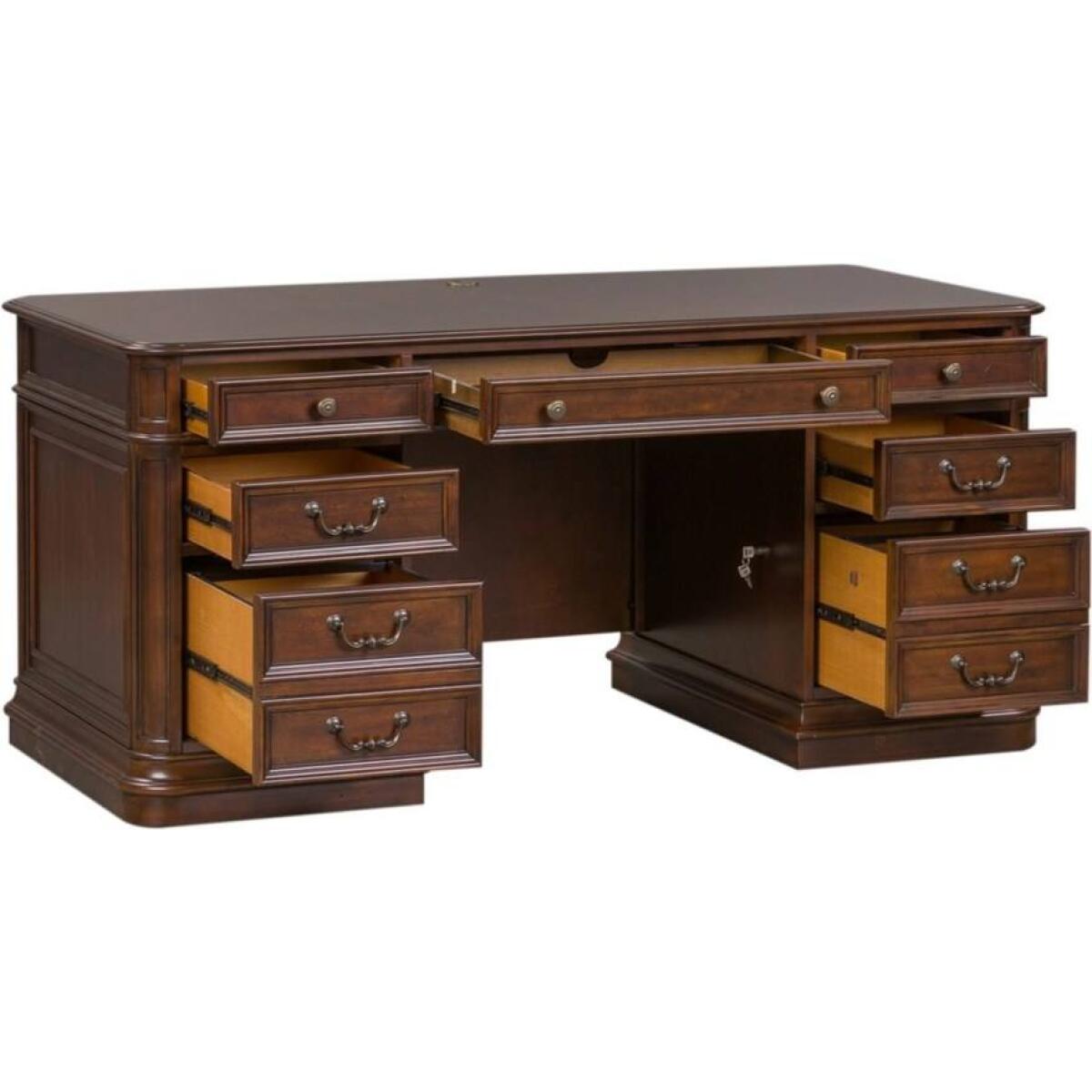Brayton Manor Jr Executive Desk - Mikos & Matt Furniture in Fort Dodge, IA